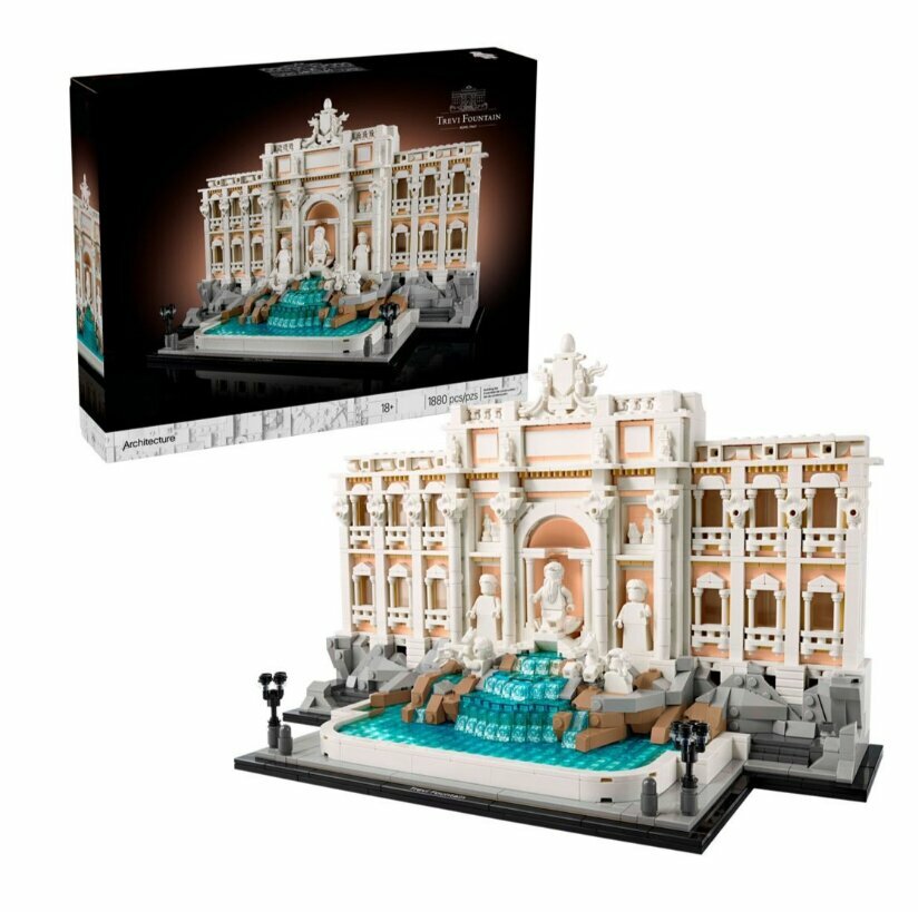 Конструктор Фонтан Треви 1880 деталей, серия Архитектура, для взрослых от 18 лет