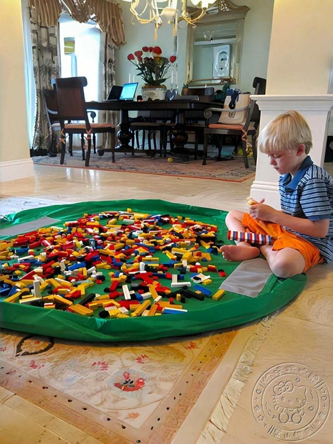 Мешок для лего, коврик для игрушек, сумка органайзер для конструктора