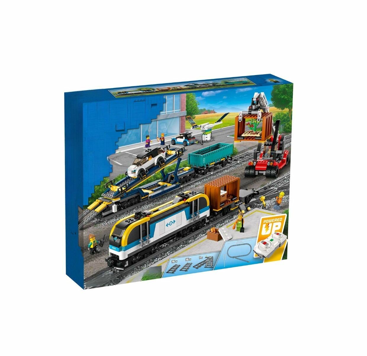 Конструктор "Грузовой поезд", с дистанционным управлением, совместим с LEGO, 1153 детали
