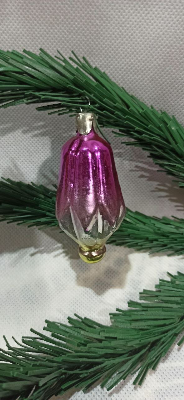 Елочная игрушка фигурная винтажная советская, стекло, СССР