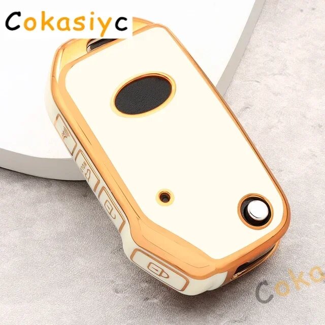 Защищенный брелок, модный чехол из ТПУ для автомобильного ключа, чехол для KIA Sportage Golden White