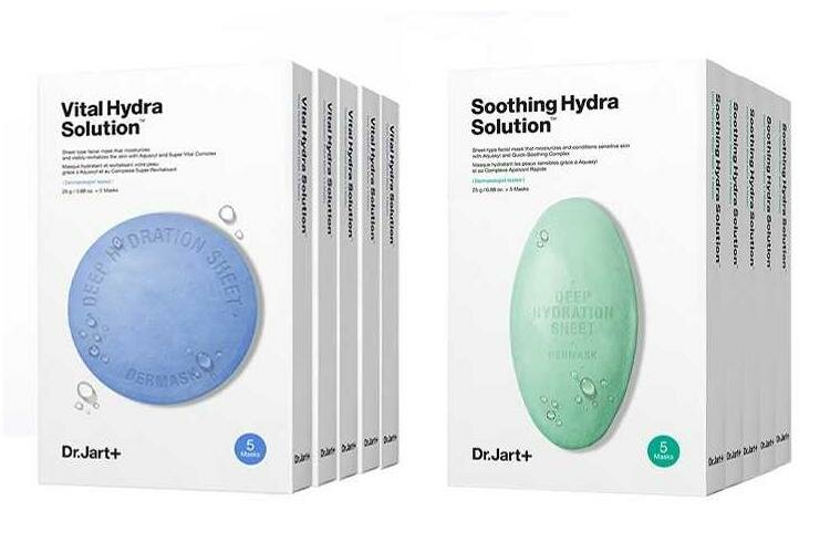 Маски-тканевые женские DIJIATING 5710088, синие и зеленые, таблетки комбо успокаивающие увлажняющие