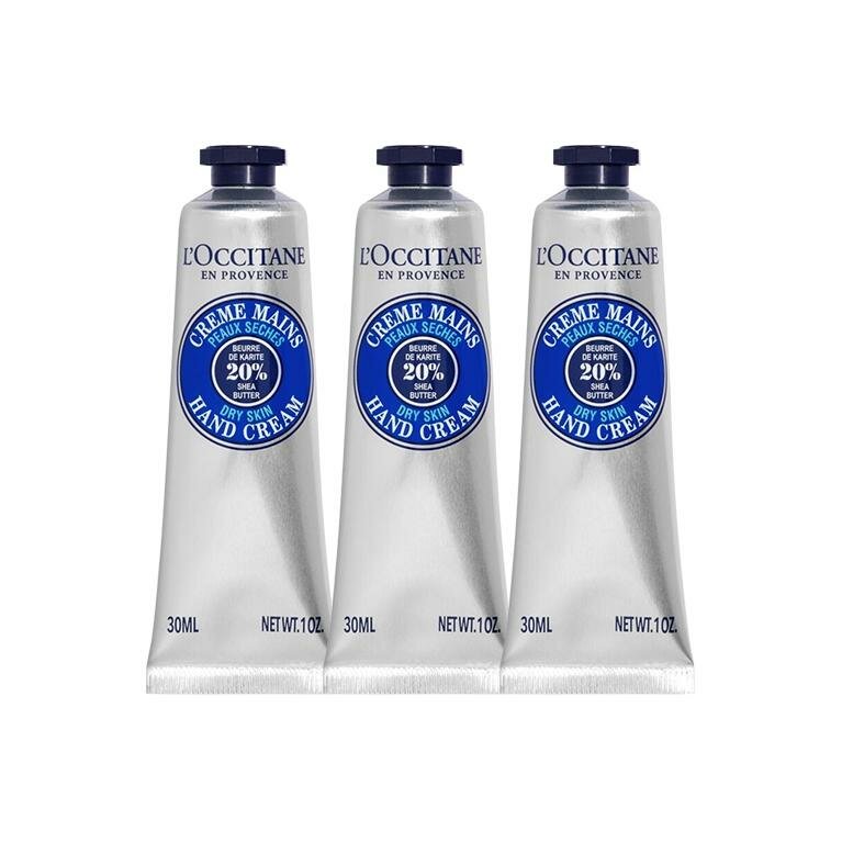 Эмульсия крем для рук унисекс LOCCITANE Shea Classic, 30 мл*3, классический, увлажняющий, восстанавливающий
