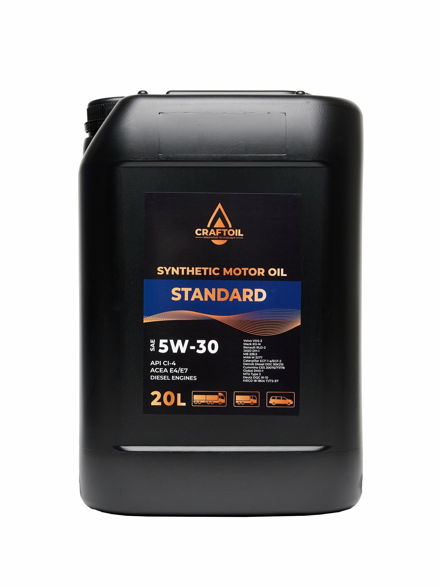 Масло моторное SAE 5W-30 Diesel API CI-4 (дизель) канистра 20л