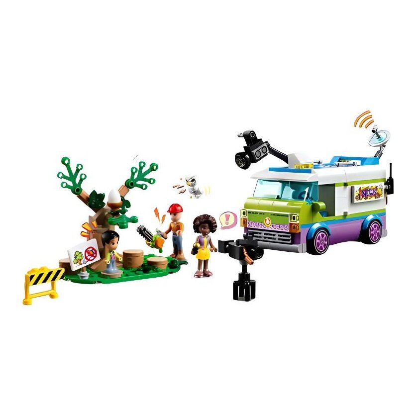 Пластиковые строительные блоки унисекс LEGO Фургон новостной редакции 41749