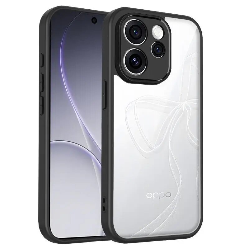 Черный прозрачный чехол для OPPO Reno15