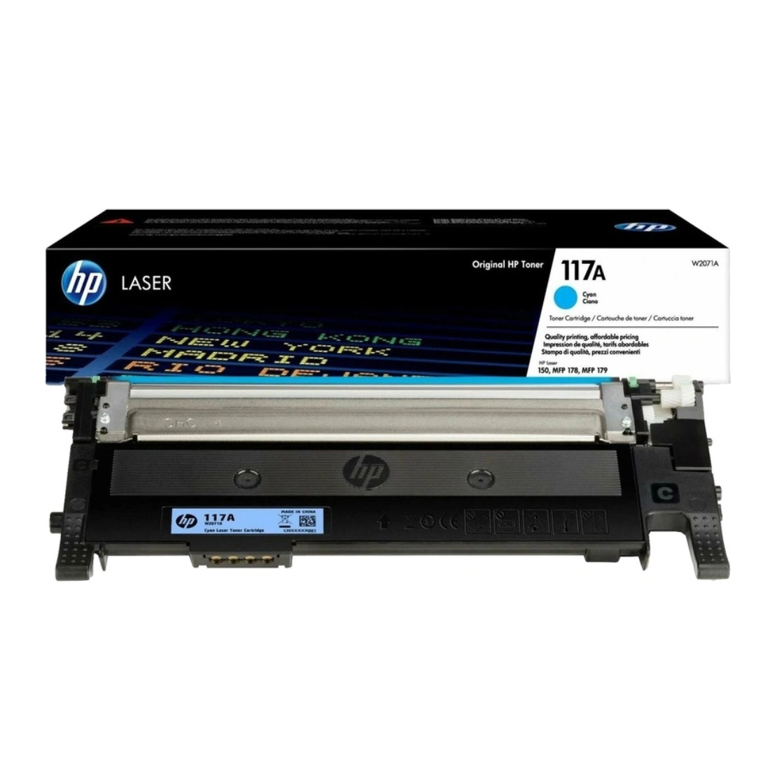Картридж лазерный HP 117A, W2071A для принтеров HP, 700 стр, голубой