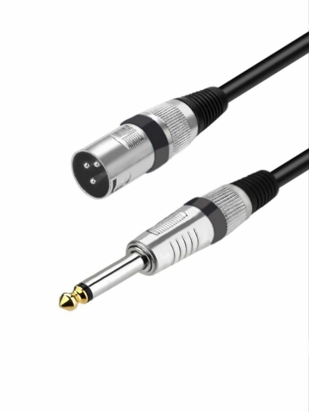 Аудиокабель Jack 6.3 М (папа) mono / XLR-M (папа) 180 см, XLR кабель для микрофона, гитары