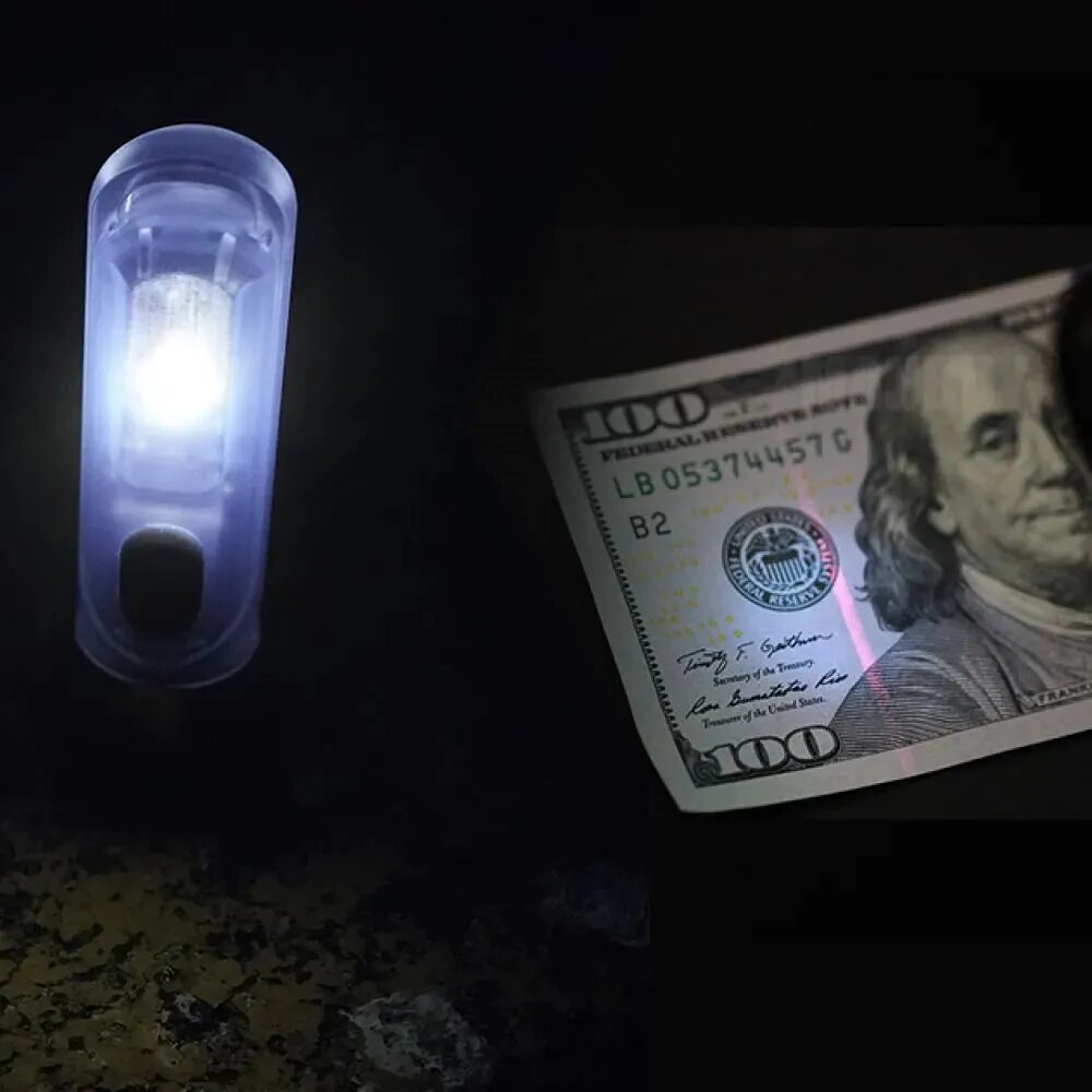 Фонарь-брелок Nitecore TIKI, ультрафиолетовый, красный, синий, встроенный аккумулятор, зеркальный — фото 1