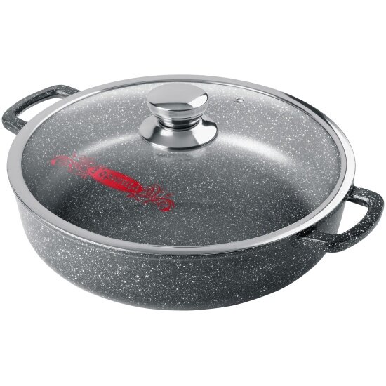 Жаровня Горница Гранит 2.5 л, 24 см, с крышкой, индукция (EZH2411AG)