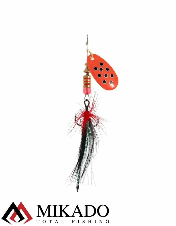 Блесна вращающаяся с кисточкой Mikado BLASTER № 2, 4 г, серебро/26