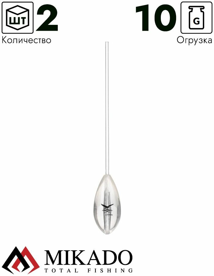 Сбирулино тонущее Mikado прозрачное 10 г. ( 2 шт.)