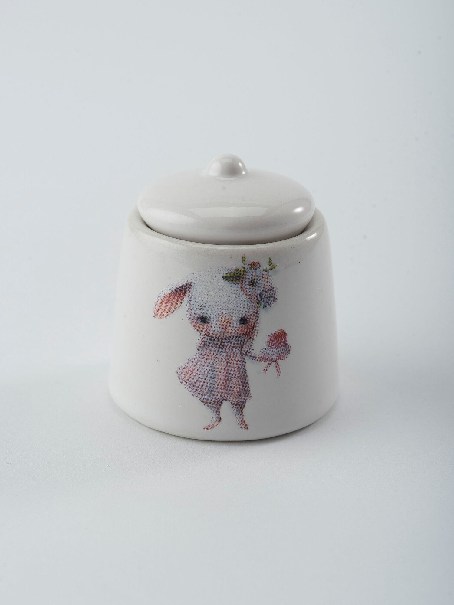 Чернильница-непроливайка HIll & Mill "Зайка Скромница", фарфор, для каллиграфии