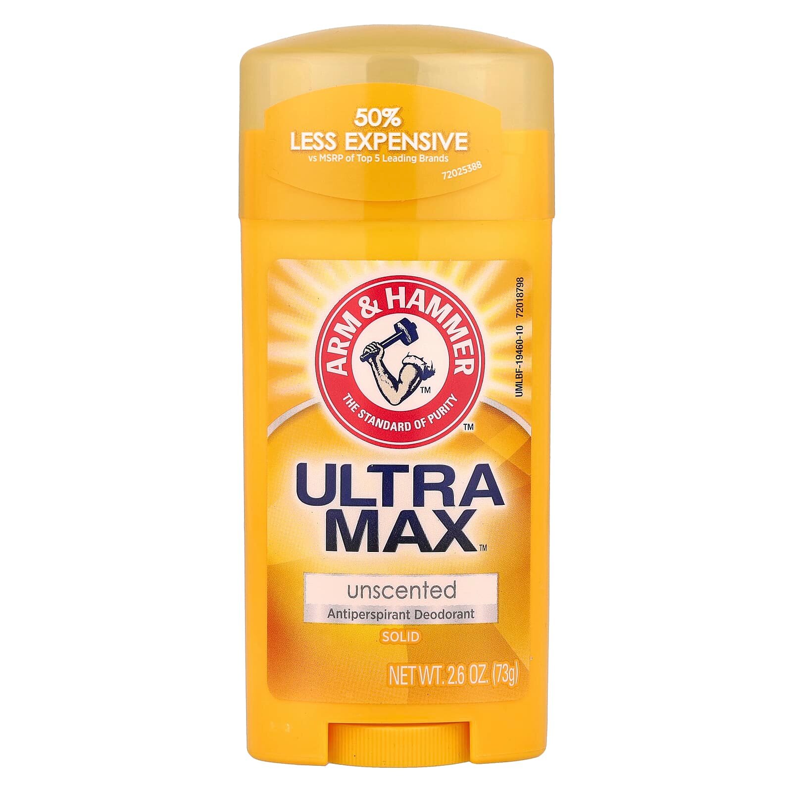 Arm & Hammer, твердый дезодорант-антиперспирант UltraMax, без запаха, 73 г