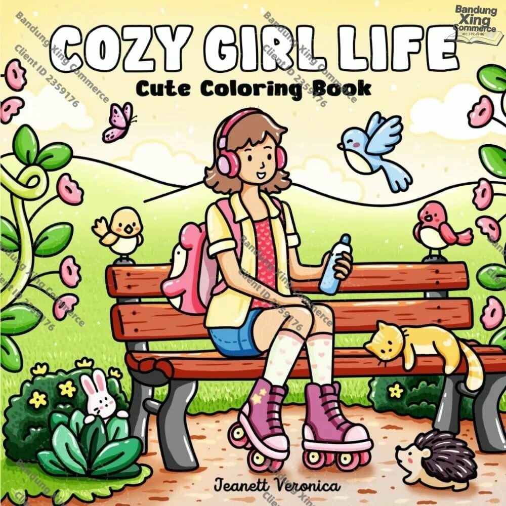 Раскраска антистресс для взрослых и подростков Coco Wyo -COZY GIRL LIFE 47