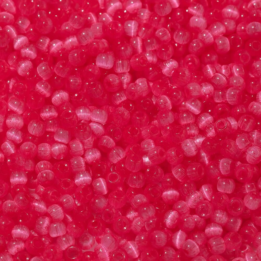 Кошачий Глаз бусины 4 мм, 100 шт, цвет: красная