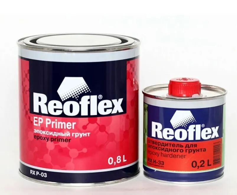 Грунт серый эпоксидный 0.8л с отвердителем (reoflex) ц0012965