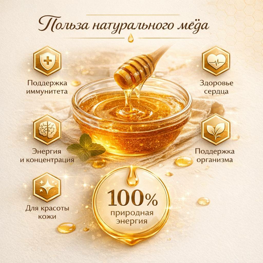 Аккураевый Мед, натуральный, 250грамм. Тот самый сливочный вкус , нежная польза ! Не аллергенный-детям ! — фото 1