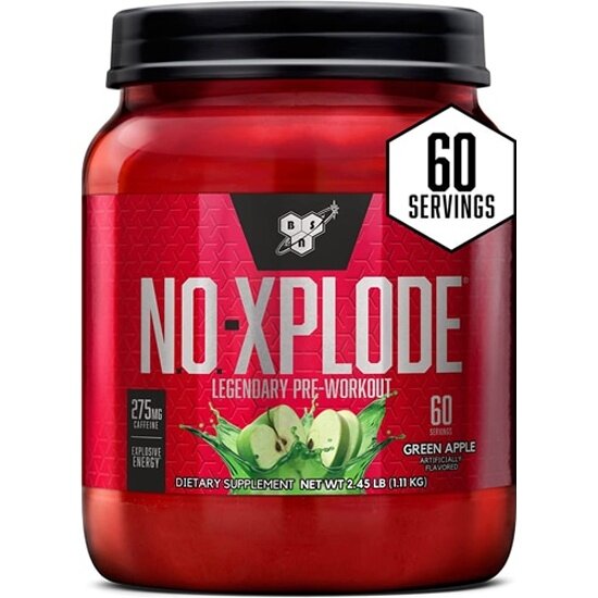 Предтренировочный комплекс Bsn N. O.-Xplode 2,45lbs - зелёное яблоко