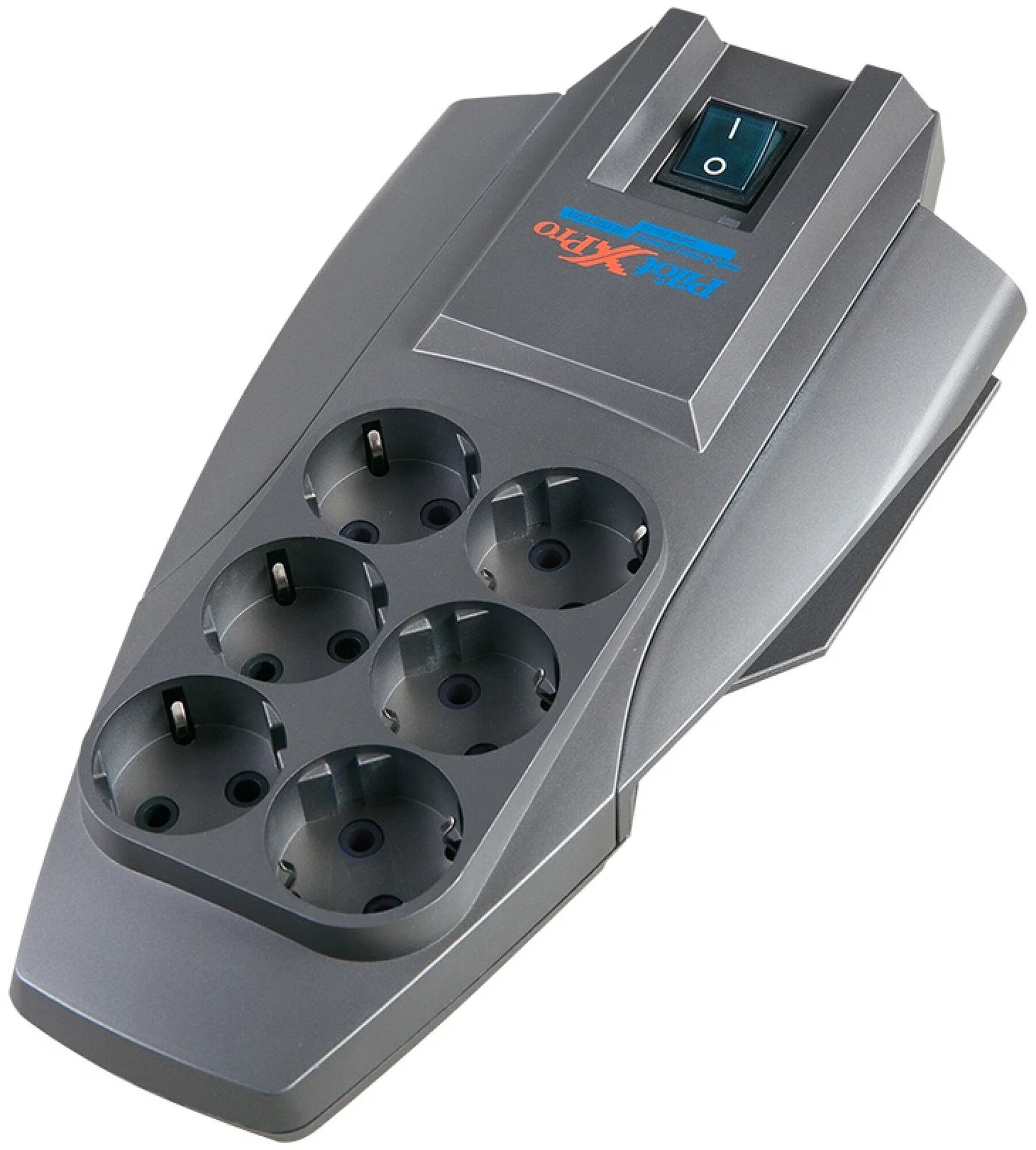 Сетевой фильтр Pilot "X-Pro", с защитой от 380 В, серый, 1.8 м