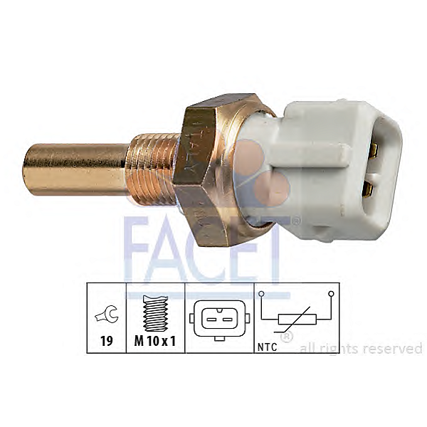 FACET 7.3171 (026906161) датчик температуры охл. жидк.\ Audi (Ауди) 80 / 100, VW Golf (Гольф) / Passat (Пассат)