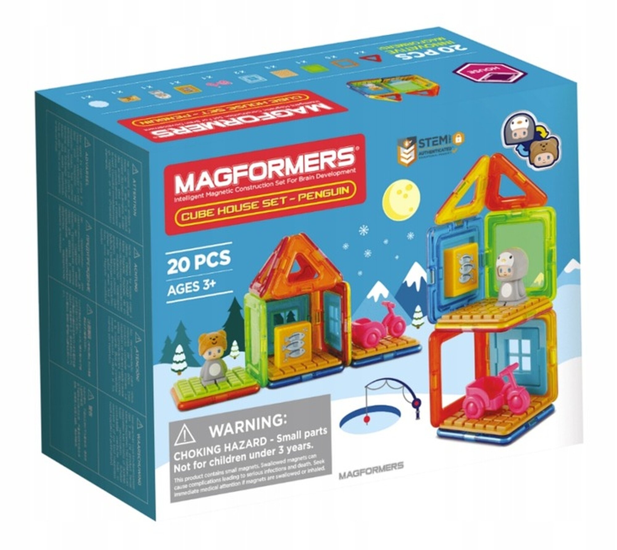 Конструктор Magformers - Магнитный конструктор Cube House Pingwin, 20 элементов - Магформеры 005-705018