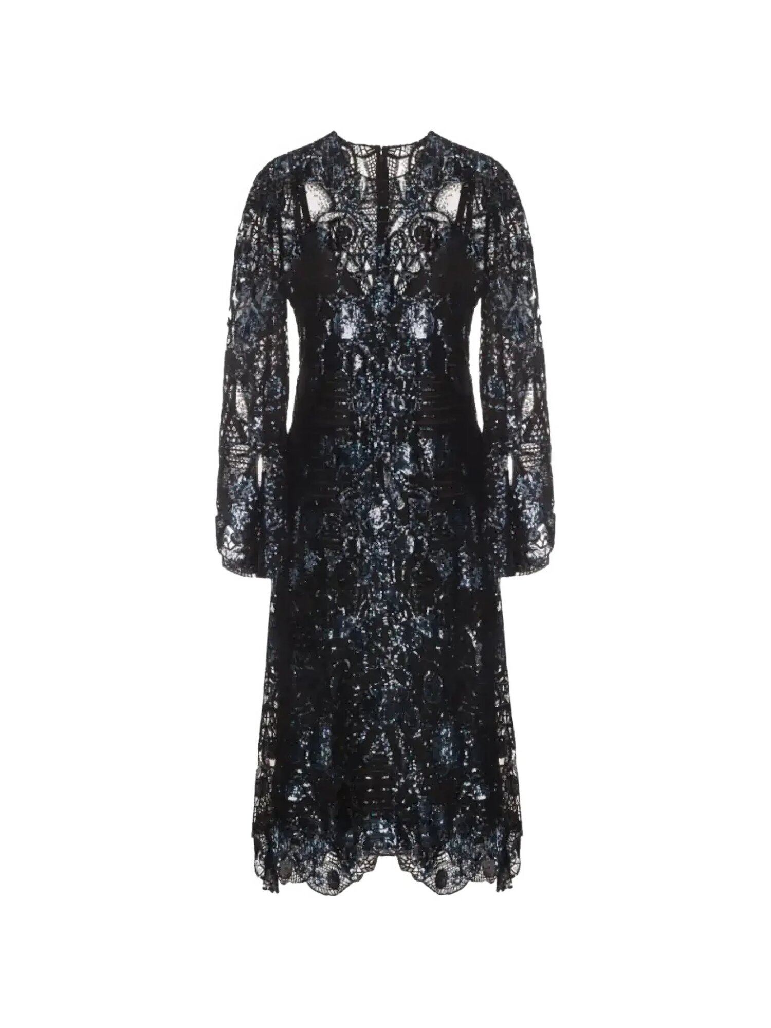 Платье Sequin-detail lace midi dress