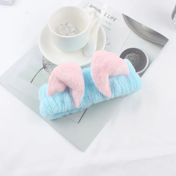 Милые аксессуары для волос для женщин и девушек спа повязка на голову из кораллового флиса для макияжа повязка на голову для мытья лица повязка для ухода за кожей аксессуары для волос