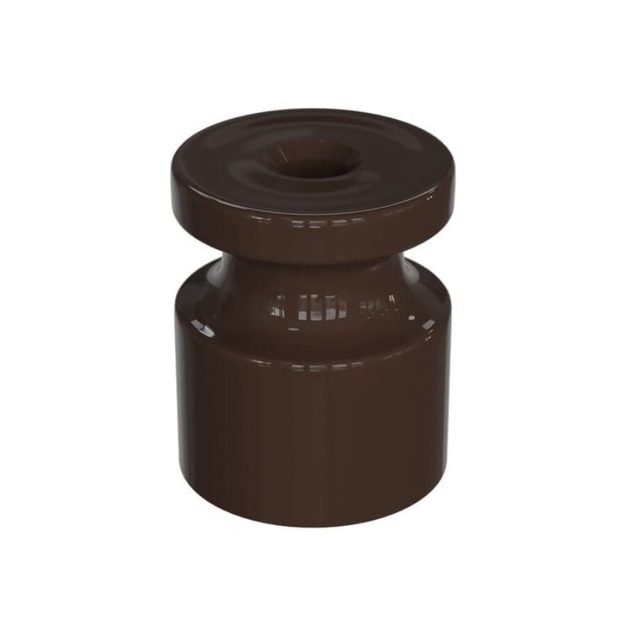 Ретро изолятор, пластик, цвет коричневый, 20шт, Мезонинъ