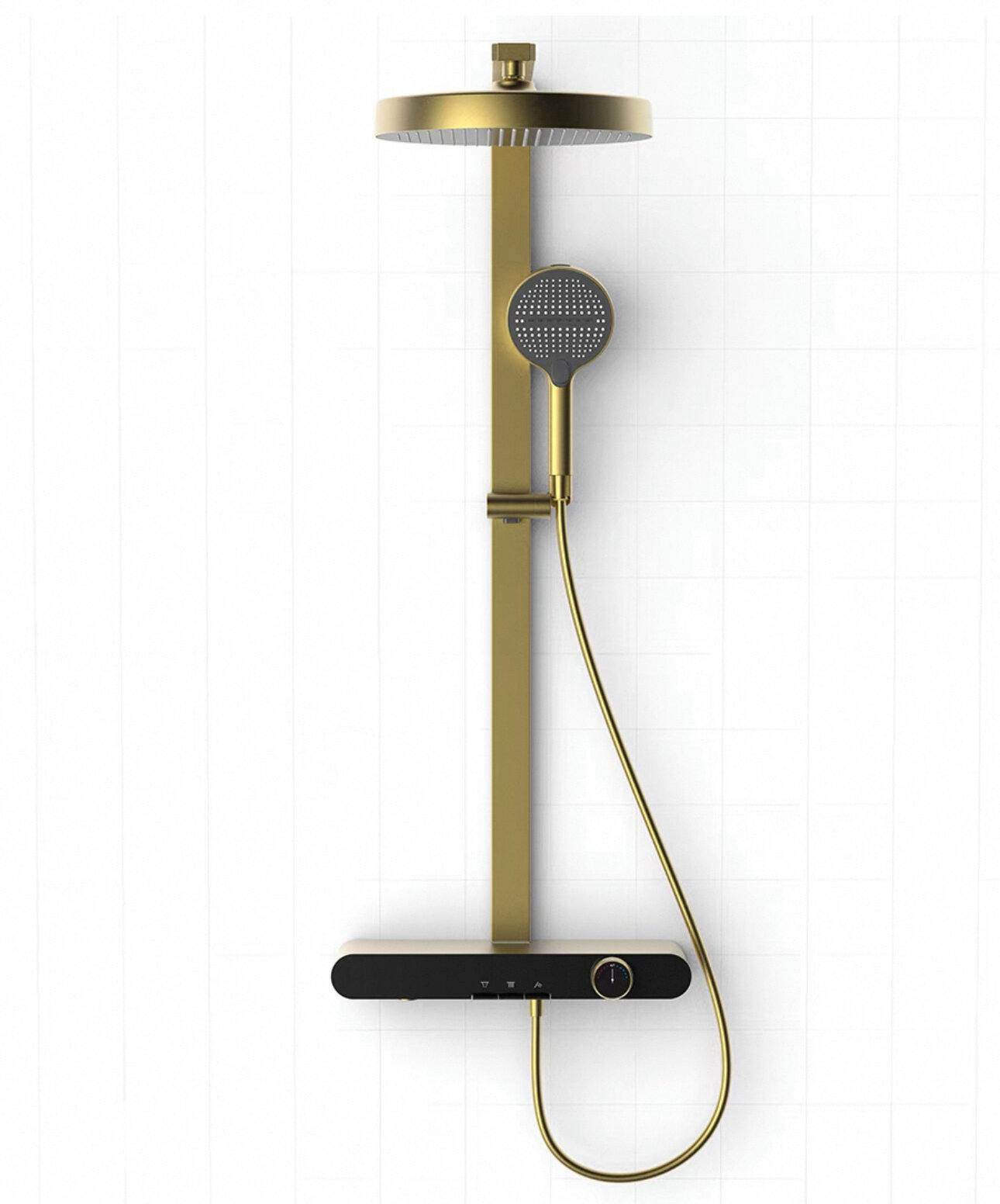 Душевая система с тропическим душем с термостатом смеситель для ванны с душем золотой 120см