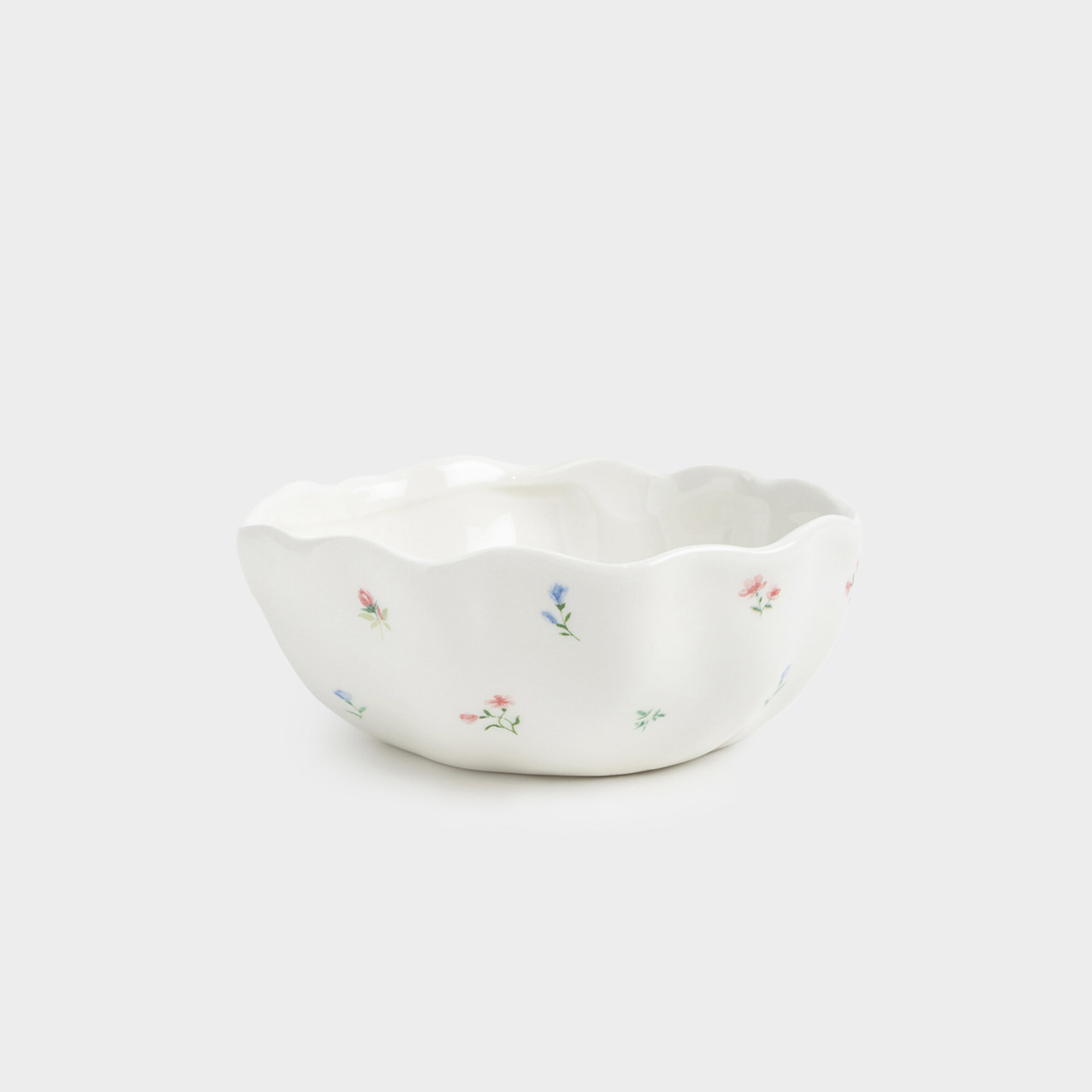 Пиала, 13х5 см, 250 мл, керамика D, молочная, Нежные цветы, El flora, Kuchenland