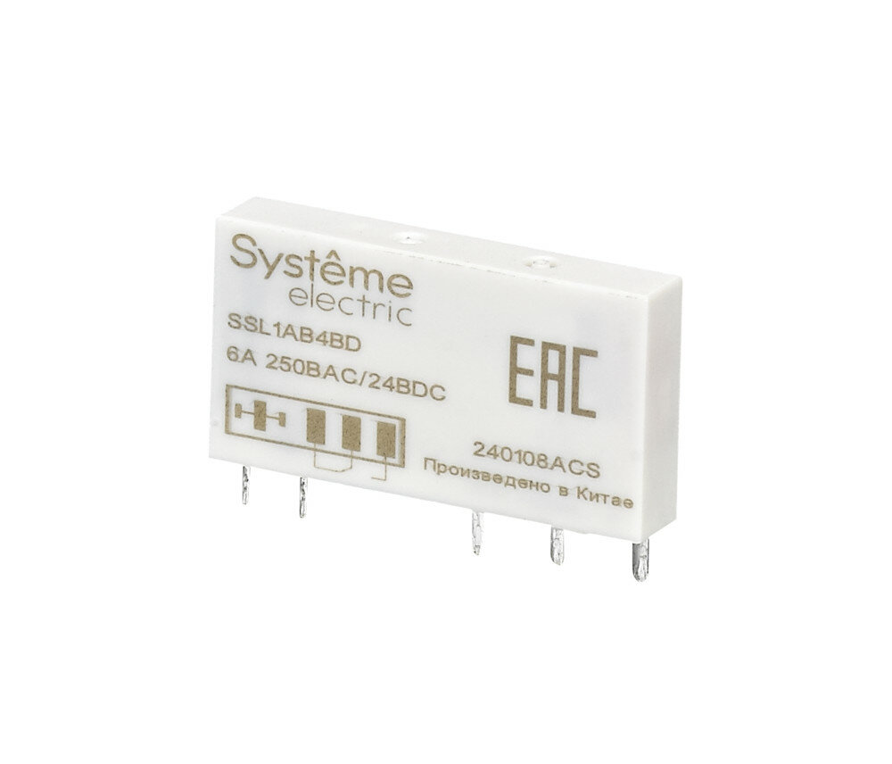 Реле интерфейсное 1CO,6 A, 24 В DC Systeme Electric SSL1AB4BD