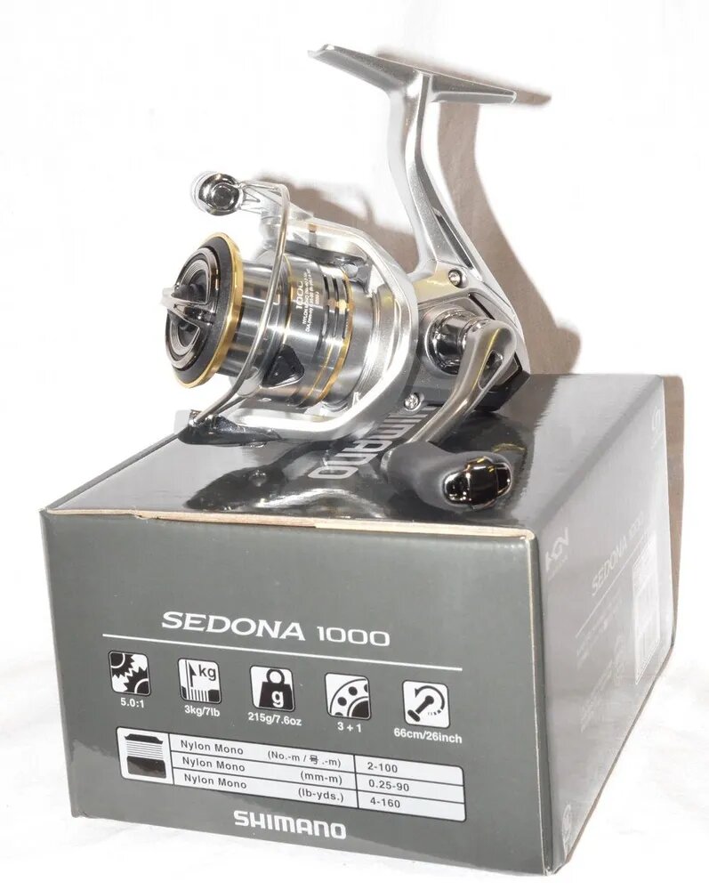 Shimano Sedona 1000 FJ Катушка для спиннинга и других видов ловли, 3+1 подшипника, передаточное число 5.0:1