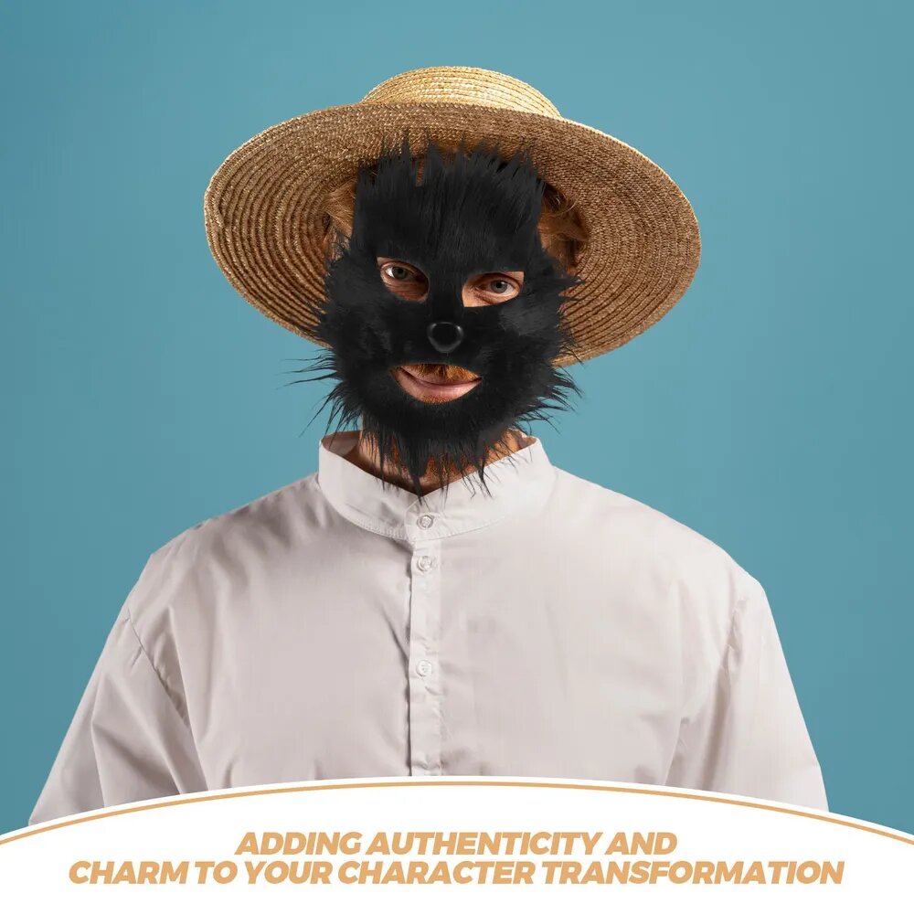 Маска взрослого волка из полиэстера серого цвета для домашнего костюма и вечеринки, 2 шт