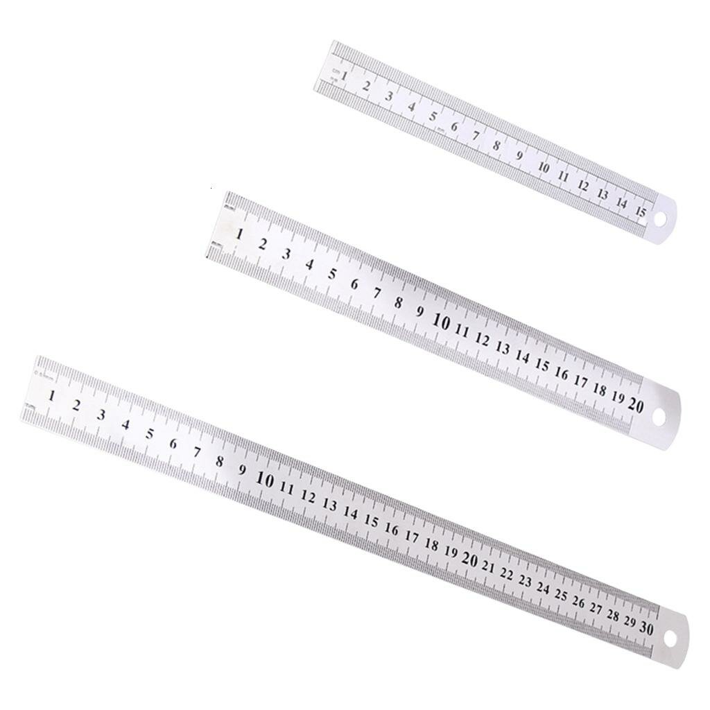 Набор металлических линеек из нержавеющей стали (15/20/30 см)