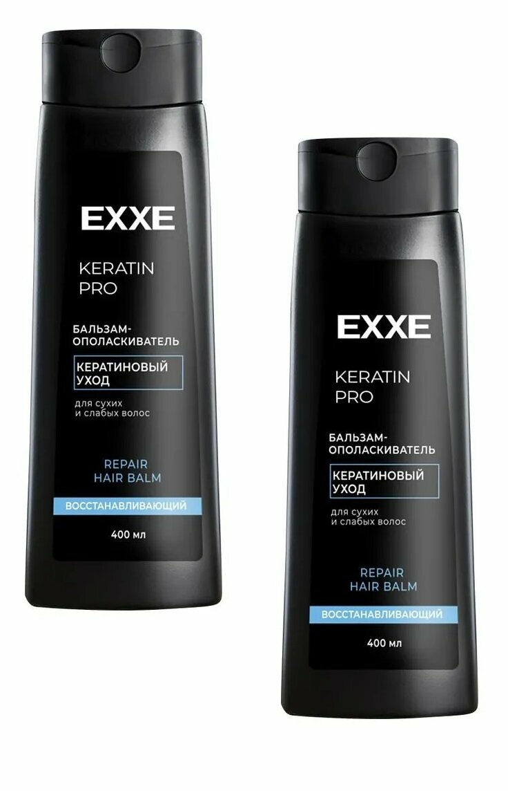Бальзам-ополаскиватель Exxe для волос Keratin Кератиновый уход, 400 мл 2шт