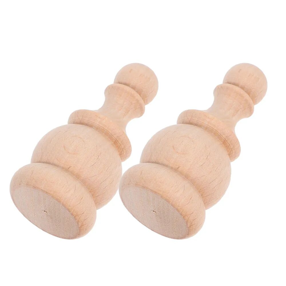 Резные деревянные финишные элементы из массива, светлого цвета, для штор и мебели, 2 шт