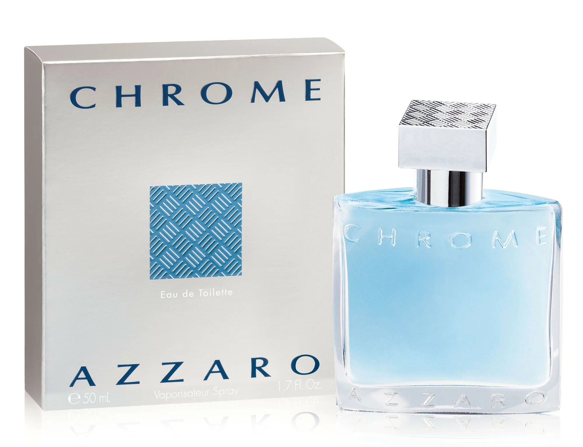Туалетная вода для мужчин Azzaro Chrome 50 мл, древесные водяные ноты, свежий аромат