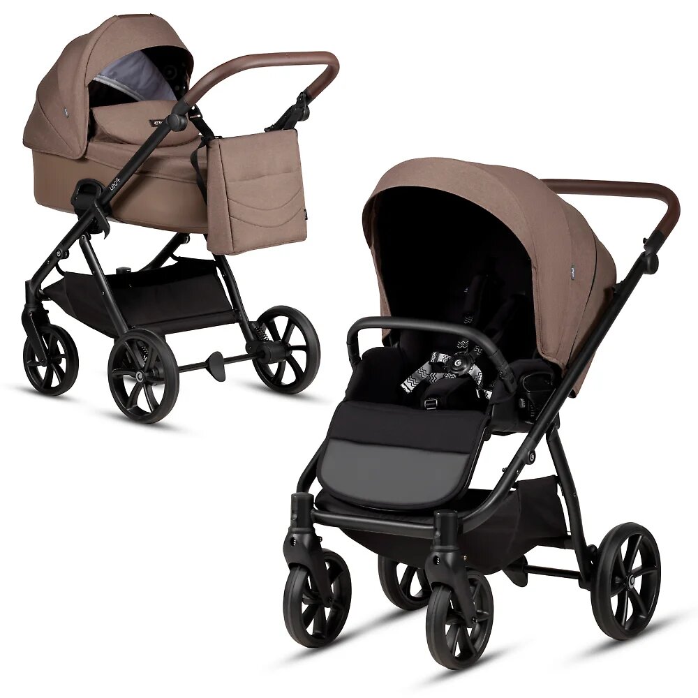 Детская коляска 2в1 Tutis Leo 3+, цвет Brown (Тёмно-коричневый), артикул производителя 1582203