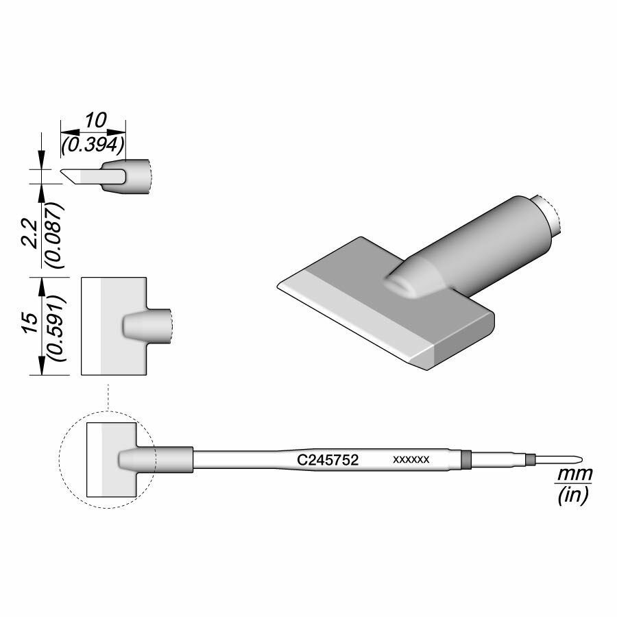 Жало лезвие 15x2.4mm JBC C245752