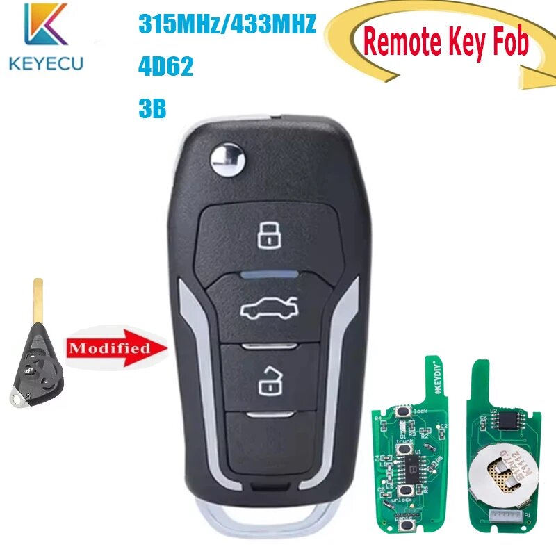 Модифицированный смарт-ключ-брелок KEYECU для Subaru Outback, Liberty, Impreza, WRX, 1PCS, 315Mhz