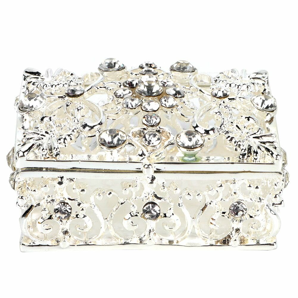 Шкатулка для драгоценностей из горного хрусталя, металлическое ремесло, подарочный орнамент