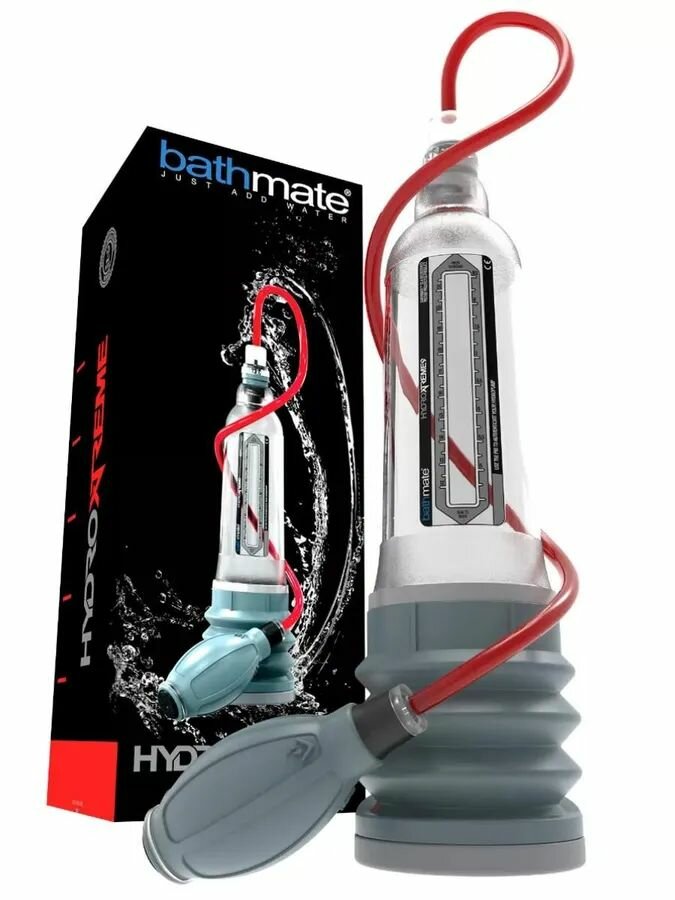 Гидропомпа HydroXtreme8 crystal прозрачная вакуумная помпа для члена мужчин для увеличения пениса