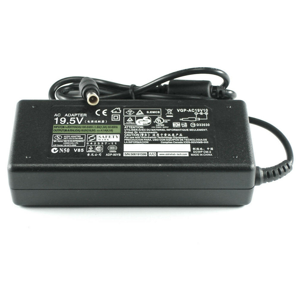 Зарядка для ноутбука Sony 19.5V 4.1A 80W 6.5x4.4mm (ADP-90YB B), HC/OEM