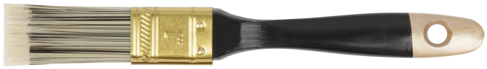Кисть флейцевая "Стайл", искусственная черно-белая щетина, деревянная ручка 1" (25 мм)