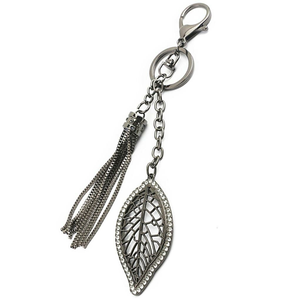 Брелок-подвеска в виде листа, пистолет черный