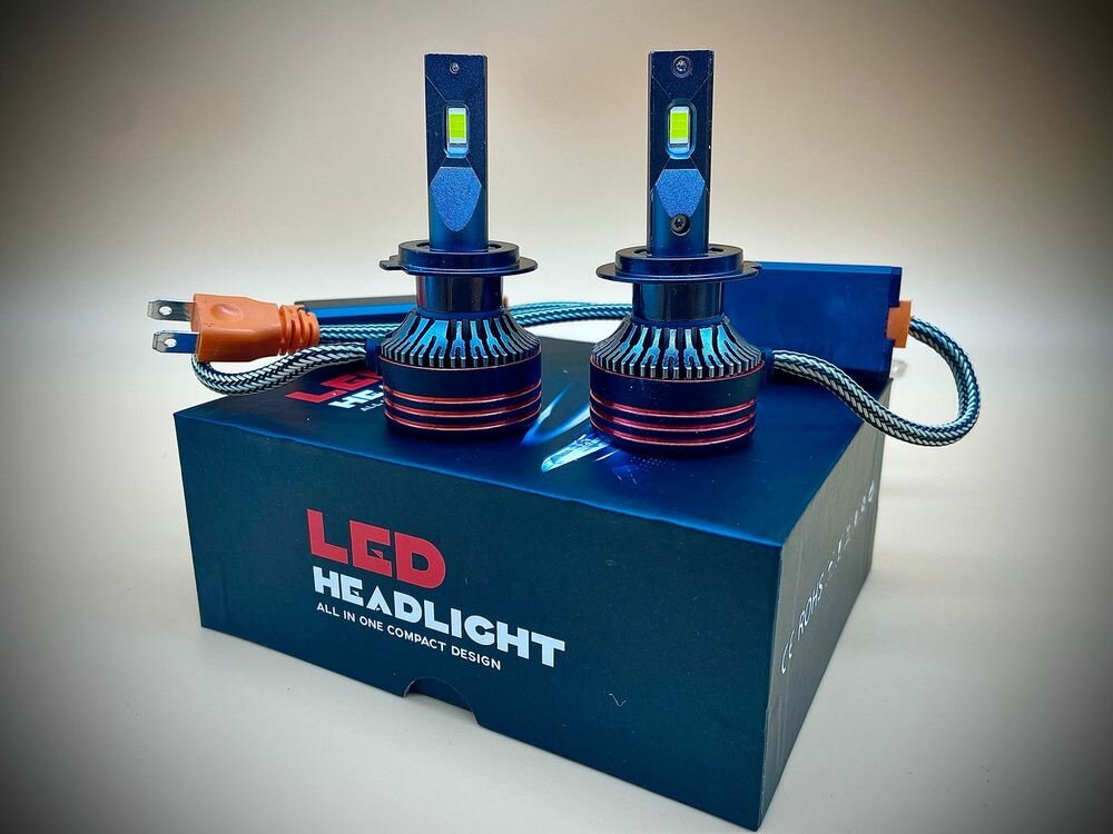 Светодиодные лампы M8 H7 - 80W c обманкой 12V-24V / LED 12 чипов автомобильные LED лампочки