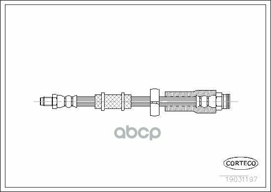Тормозной шланг передний верх (470mm) Corteco арт. 19031197