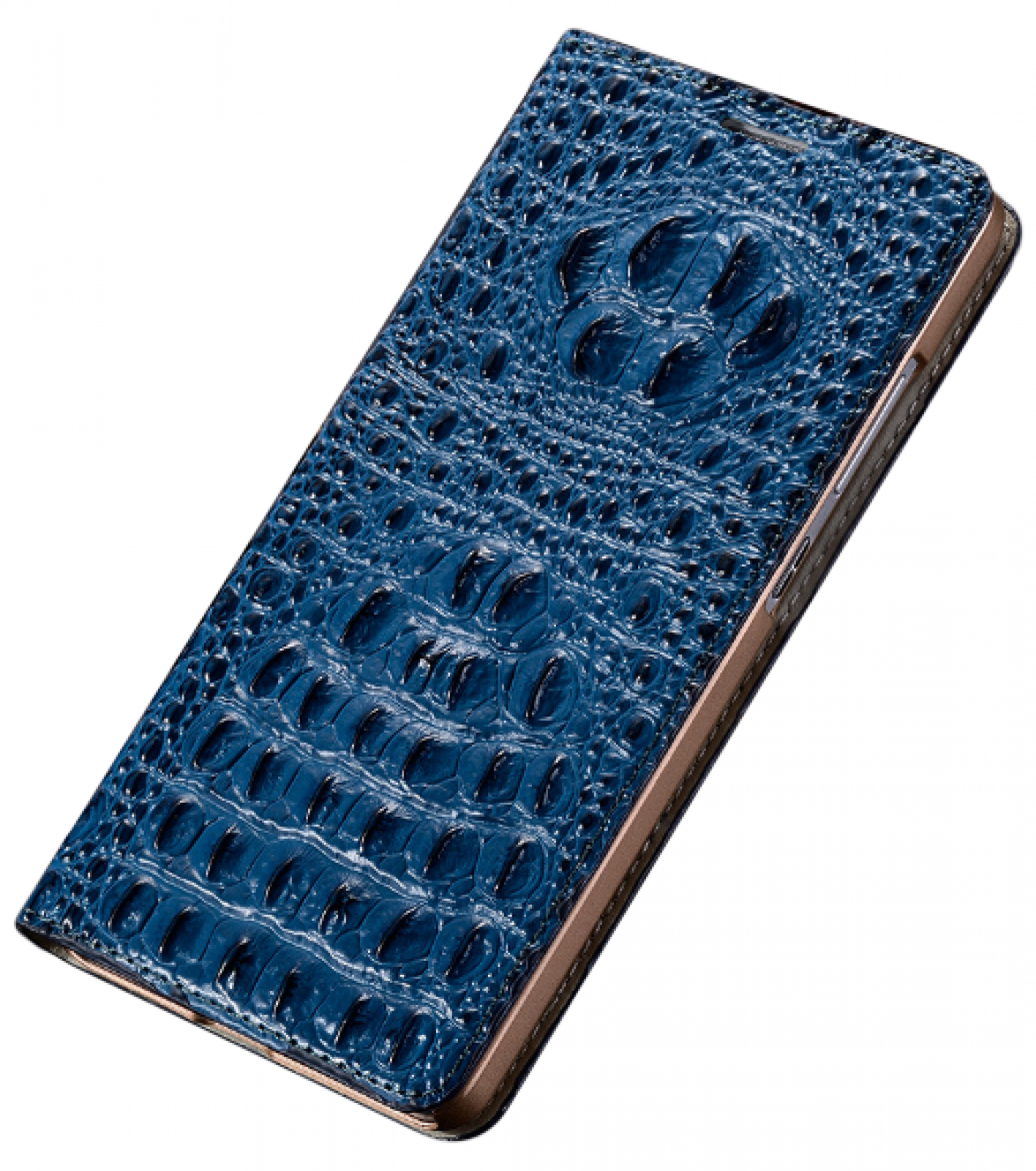 Чехол-книжка MyPads Premium для Samsung Galaxy A5 SM-A500F/H из натуральной кожи с 3D рельефом под кожу крокодила