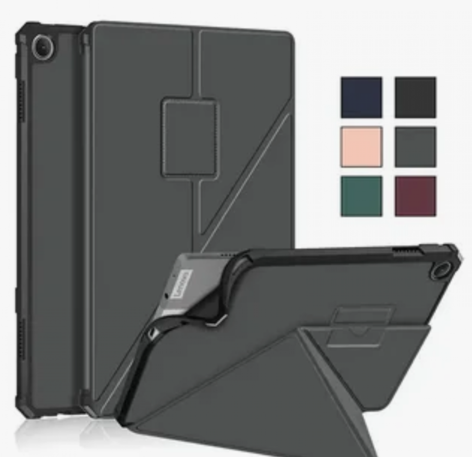 Умный складной чехол MyPads для Lenovo Tab M10 Plus 3-го поколения TB-125F TB-128F серый